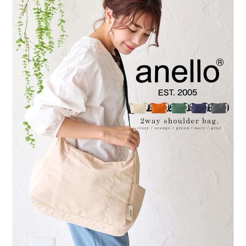anello アネロ ショルダーバッグ レディース メンズ 斜めがけ 軽量 サブバッグ ショルダー ナイロン 撥水 おしゃれ ワンショルダー 大きめ A4 通勤 通学 洗濯 : スタイルオン ...