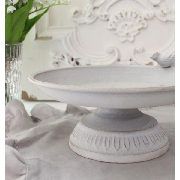 トレイ グレー マチルドエム フランス アイアン コンポート バードフューダー (614) ディスプレイトレイ スタンドトレイ 可愛い マチルドM Mathilde M. シャビー ...