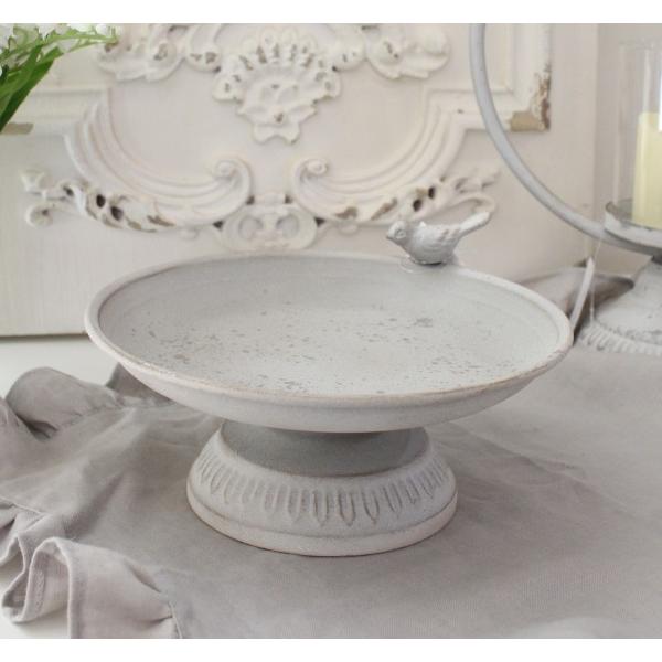 トレイ グレー マチルドエム フランス アイアン コンポート バードフューダー (614) ディスプレイトレイ スタンドトレイ 可愛い マチルドM Mathilde M. シャビー ...