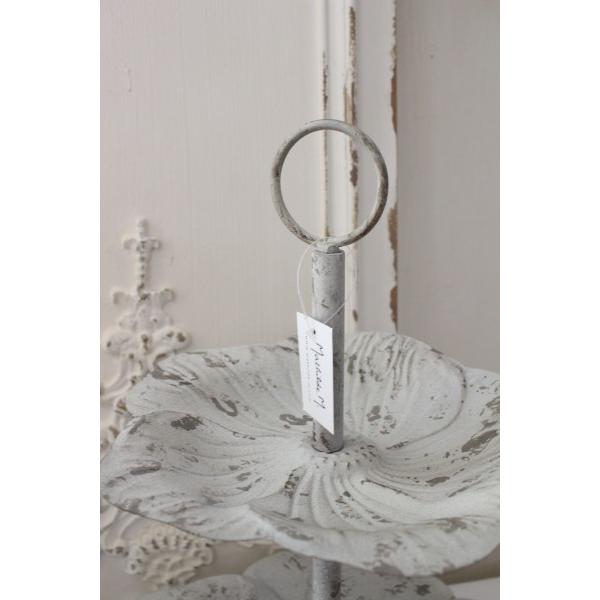 マチルドエム フランス アイアン 2段コンポート グレー617 ディスプレイトレイ スタンドトレイ 可愛い マチルドM Mathilde M. シャビーシック アンティーク風 輸 ...