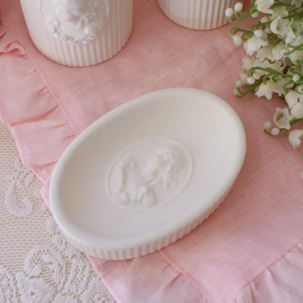 ソープトレイ ソープディッシュ ホワイト 陶器 トレイ マチルドM マチルドエム フランス マーキス (350) 貴婦人 陶器サニタリー バスルーム Mathilde M. 高 : STYLE ...