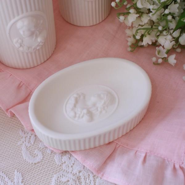 ソープトレイ ソープディッシュ ホワイト 陶器 トレイ マチルドM マチルドエム フランス マーキス (350) 貴婦人 陶器サニタリー バスルーム Mathilde M. 高 : STYLE ...