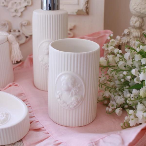 マチルドM フランス 歯ブラシスタンド ブラシスタンド 陶器 マチルドエム マーキス (348) ペン立て 陶器サニタリー バスルーム Mathilde M. シャビー : STYLE ...