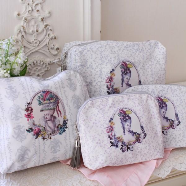 コスメポーチ 化粧ポーチ マチルドエム フランス ポーチ アントワネット フラワー スモール ピンク グレー 撥水 旅行用 マチルドM Mathilde M. マリーアントワネ : STYLE ...