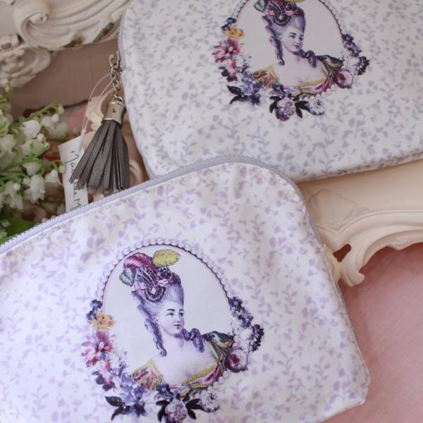 コスメポーチ 化粧ポーチ マチルドエム フランス ポーチ アントワネット フラワー スモール ピンク グレー 撥水 旅行用 マチルドM Mathilde M. マリーアントワネ : STYLE ...