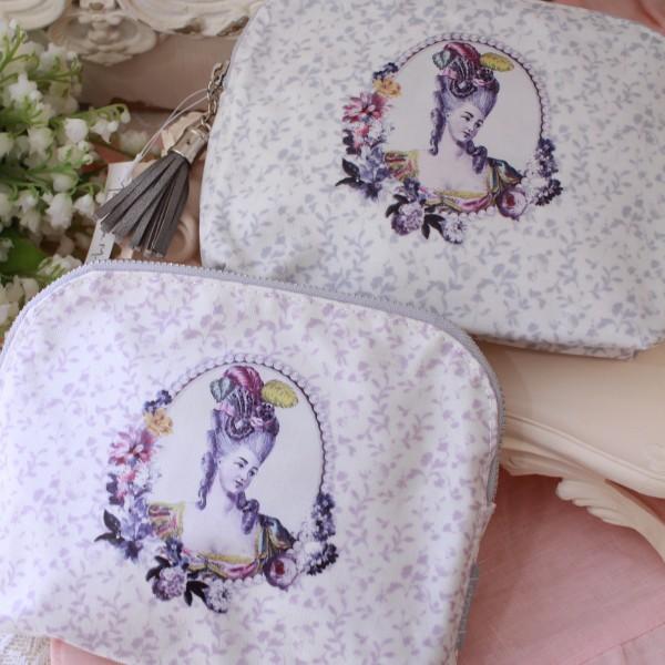 コスメポーチ 化粧ポーチ マチルドエム フランス ポーチ アントワネット フラワー スモール ピンク グレー 撥水 旅行用 マチルドM Mathilde M. マリーアントワネ : STYLE ...