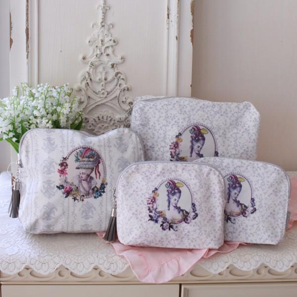 コスメポーチ 化粧ポーチ マチルドエム フランス ポーチ アントワネット ラージ (146) 撥水 旅行用 ホワイト マチルドM Mathilde M. マリーアントワネット ロコ ...
