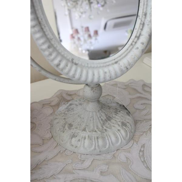 スタンドミラー 卓上ミラー シャビーシック アンティーク風 グレー おしゃれ (240) マチルドエム フランス 可愛い マチルドM Mathilde M. アンテ : STYLE ...