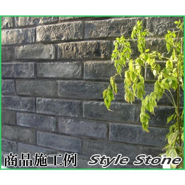 レンガ タイル 壁 貼る 壁用 内装 外壁 壁レンガ アンティーク レンガタイル カフェ風 ブリックタイル ブラック 黒 カフェブリック NB107 1m2 68枚入 :nb107a:砂利 ...