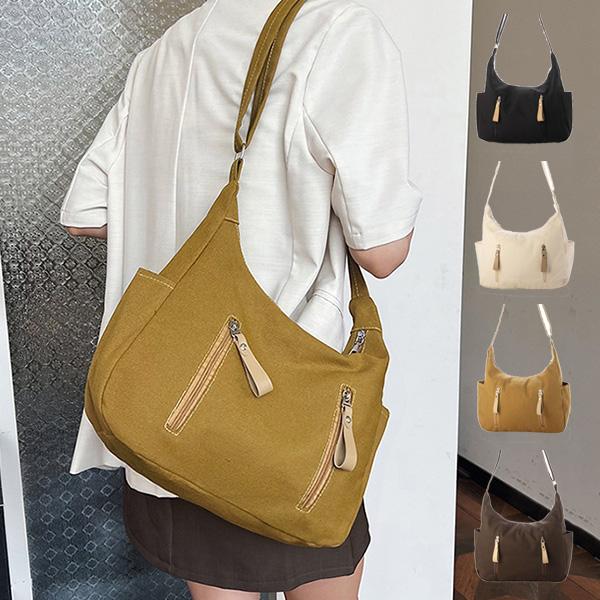 STYLEBLOCK ショルダーバッグ バッグ A4 大きい 肩掛け 斜めがけ 帆布 キャンバス 無地 バッグ 鞄 レディース : パーティードレス Style Block - 通販 ...