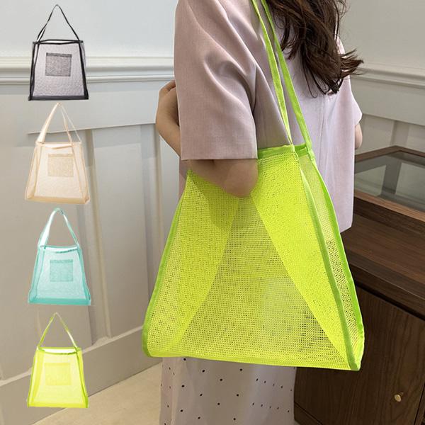 STYLEBLOCK（スタイルブロック） トートバッグ 大きい メッシュ A4 肩掛け 無地 シアー バッグ 鞄 レディース : パーティードレス Style Block - 通販 ...