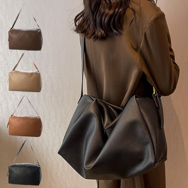 STYLEBLOCK（スタイルブロック） ショルダーバッグ バッグ PUレザー 合皮 無地 肩掛け A4 大きい 鞄 レディース : パーティードレス Style Block - 通販 ...