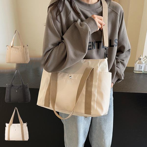STYLEBLOCK ショルダーバッグ トートバッグ 2WAY 大きい 肩掛け 斜めがけ A4 布 無地 バッグ 鞄 レディース : メンズファッション StyleBlockMEN - 通販 ...