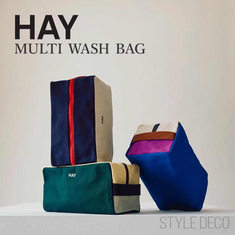 HAY（ヘイ） HAY MULTI WASH BAG M ポーチ 100% オーガニックコットン ウォッシュバッグ Cream Multi ...