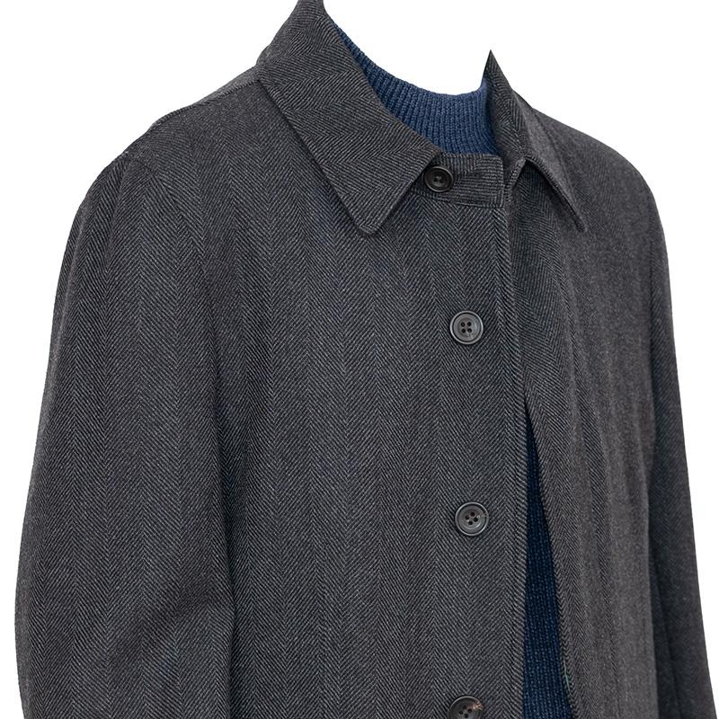 Loro Piana（ロロピアーナ） Loro Piana ZELANDER ロロ ピアーナ チャコール ニュージーランドウール ステンカラー ...