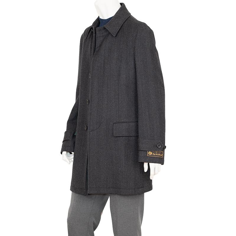 Loro Piana（ロロピアーナ） Loro Piana ZELANDER ロロ ピアーナ チャコール ニュージーランドウール ステンカラー ...