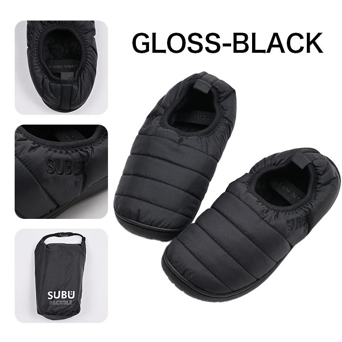 SUBU スブ パッカブル PACKBLE おしゃれ 外履き 起毛 暖かい 防寒 撥水 冬 靴 ブラック アウトドア キャンプ 男女兼用 : styleism スタイルイズム - 通販 ...