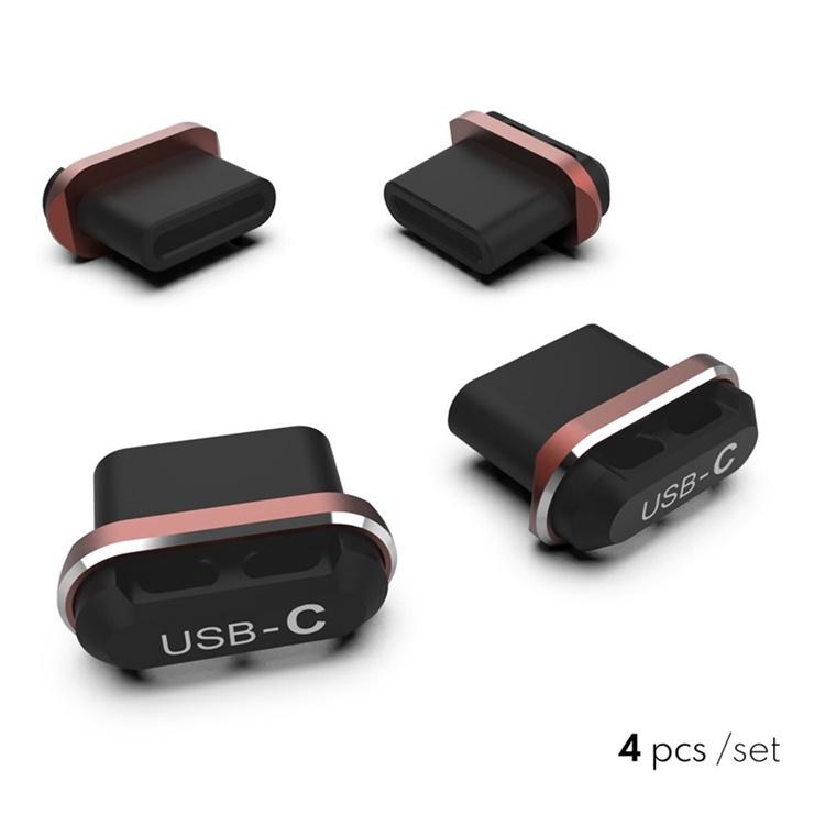 alumania 4個set Type-C CHARGING PORT CAP USB-C チャージングポートキャップ 充電ポート保護 アルミ ...