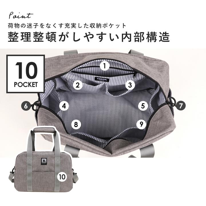CHOOP シュープ 3way バッグ レディース ボストンバッグ ショルダーバッグ メンズ キャリーオン スポーツ 大容量 10ポケット 中学生 軽量 : スタイルオンバッグ - 通販 ...