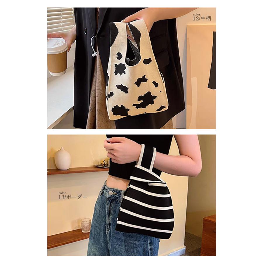 トートバッグ レディース ニットバッグ ミニ トート 小さめ エコバック マルシェバック 韓国 ネコ ストライプ 柄 無地 おしゃれ :jy-519:スタイルオンバッグ - 通販 ...