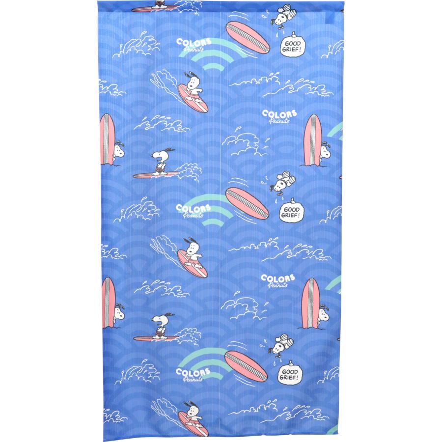 のれん 暖簾 目隠し 間仕切り スヌーピー SNOOPY 青海波でサーフィン 85×150cm PEANUTS 日本製 キャラクター : styletown - 通販 - Yahoo!ショッピング