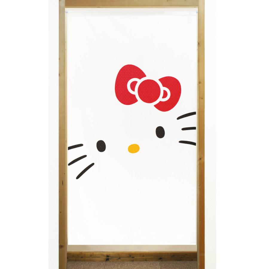 のれん 暖簾 サンリオ ハローキティ フェイス 85×150cm 日本製 のれん 暖簾 サンリオ ハローキティ フェイス 85×150cm 日本製