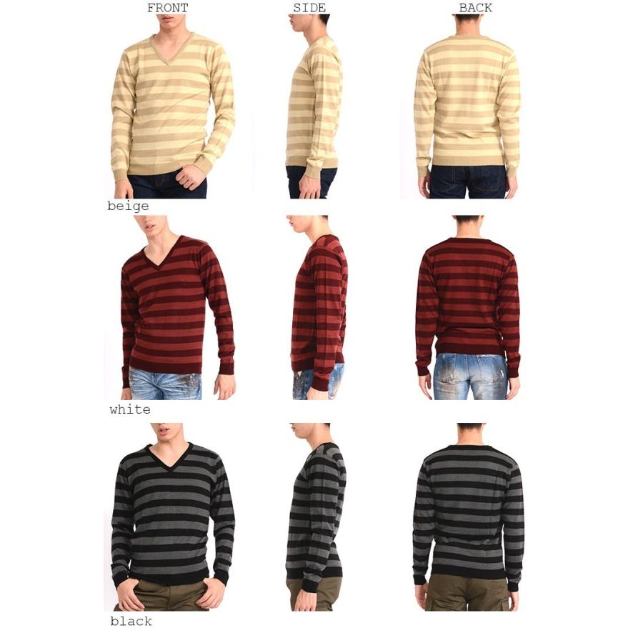 【ポスト便送料無料】ニット メンズ カットソー Vネック ニットソー セーター スエーター : w481 : STYLE UP STORE ...