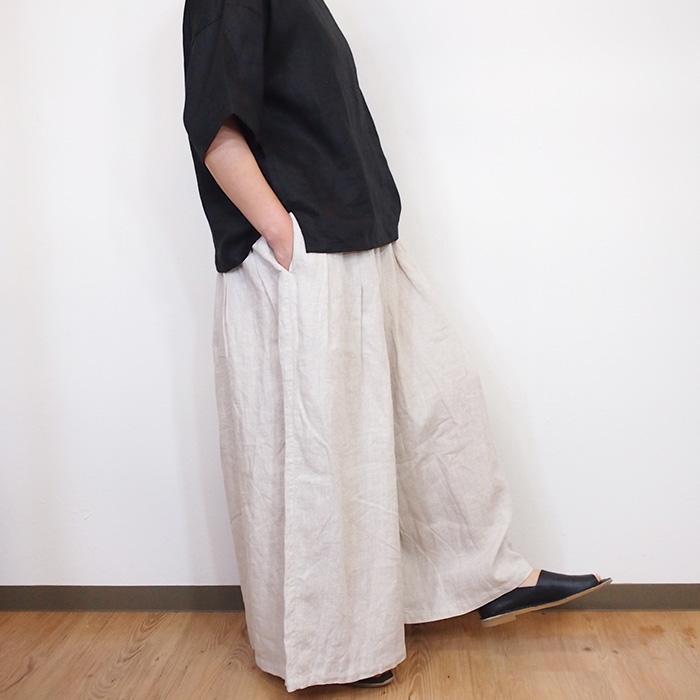 Crea delice クレアデリス 14番手 リネン ウエストタック ワイド パンツ 春夏 レディース ボトムス ストレート : ナチュラル服とバッグのシュガー - 通販 - Yahoo ...