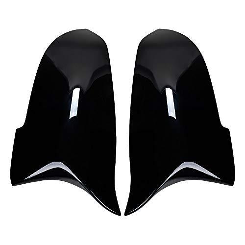 アストラデポペアドアウィングサイドリアビューミラーカバーキャップ光沢のあるブラックBMW2014-20187シリーズF01F02730 740 ...