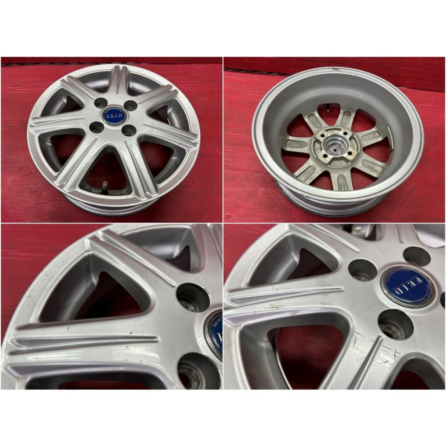 アルミホイール4本 14×5.0J ET45 100 4H ブリヂストン フェイド SS7 フィット(GD系) フリード(GB3/4) キューブ(11系) マーチ(12/13系)他 ...