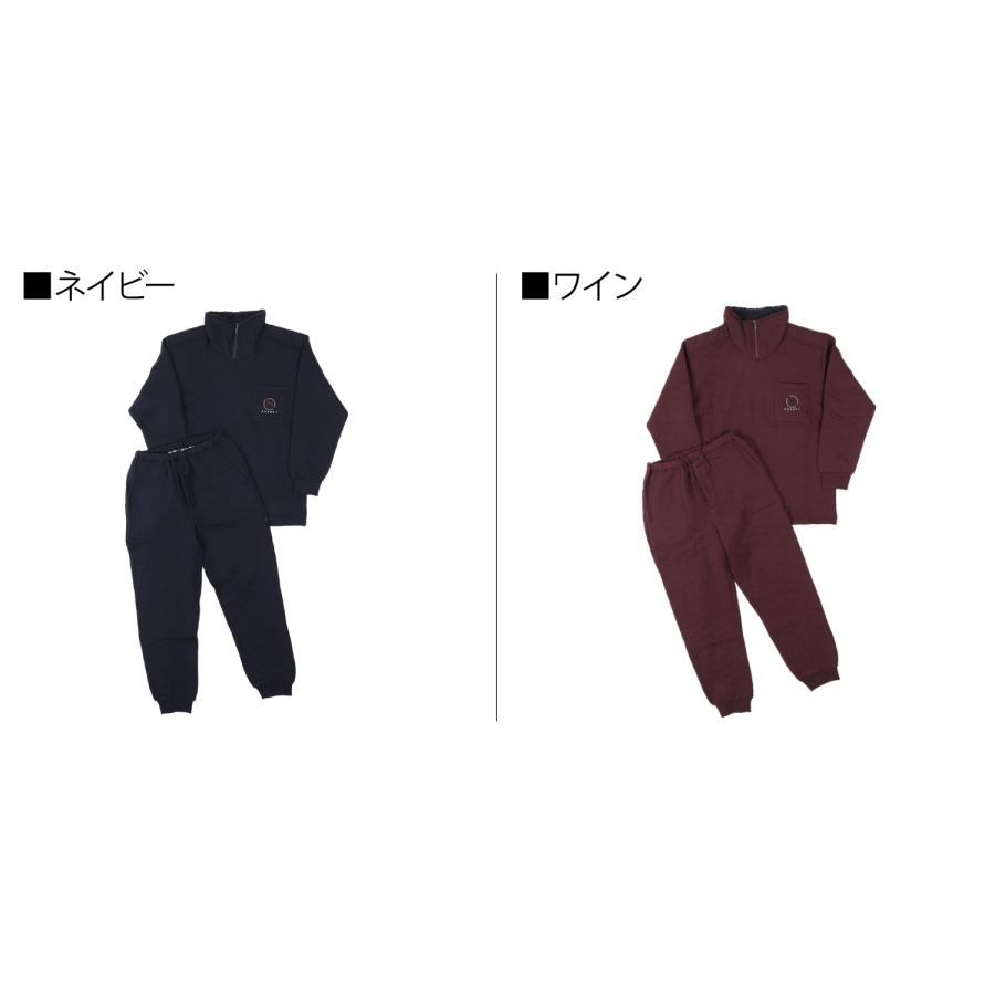 adabat アダバット ルームウェア 部屋着 パジャマ セットアップ ナイトウェア メンズ 長袖 ハイネック ネイビー ワイン レッド 0222-95 : シュガーオンラインショップ ...
