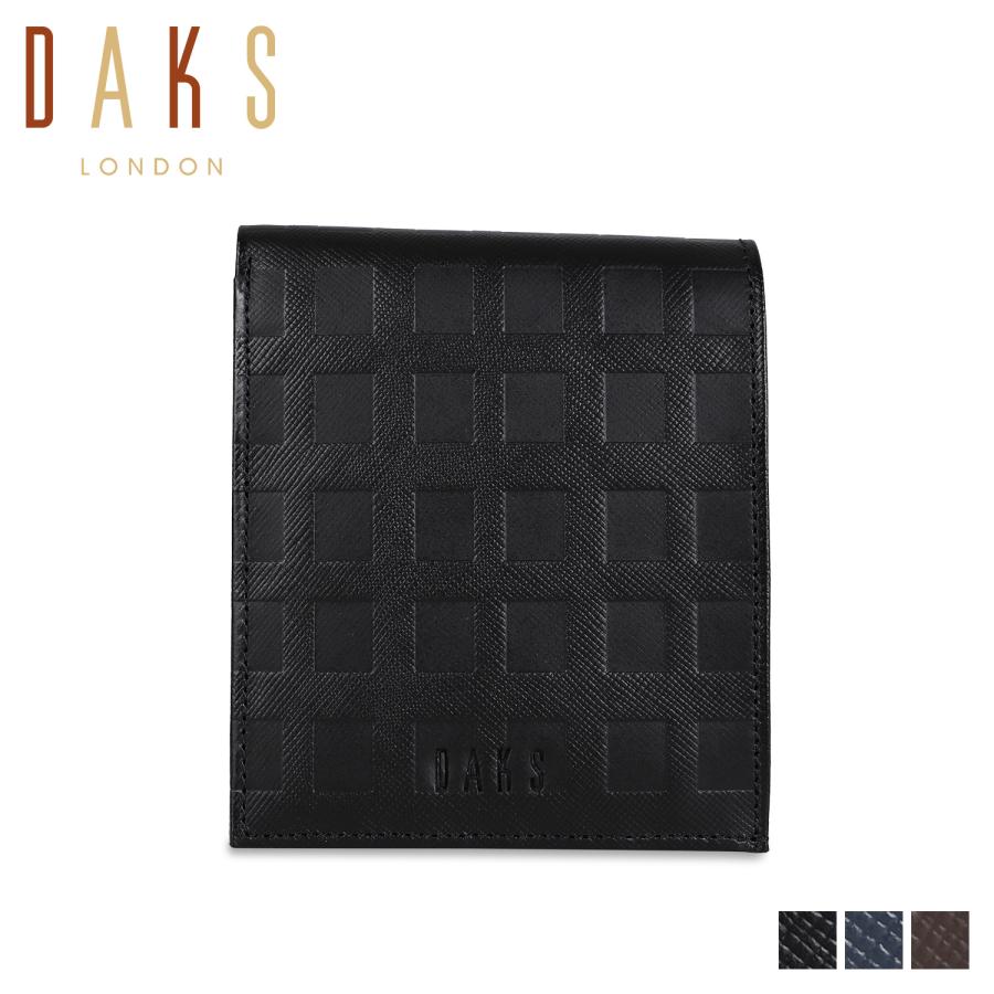 DAKS（ダックス） 二つ折り財布 WALLET メンズ ブラック ネイビー