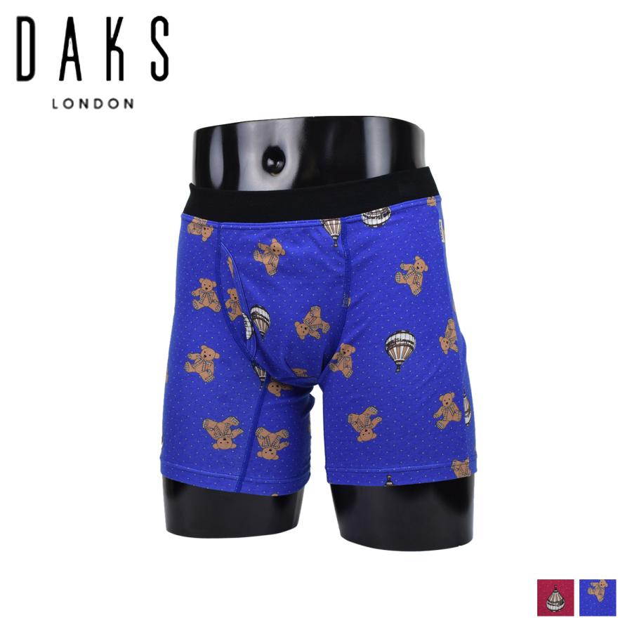 DAKS ダックス ボクサーパンツ 下着 インナー アンダーウェア メンズ 前開き M-L メンズ下着 男性 BOXER BRIEF ブルー ...