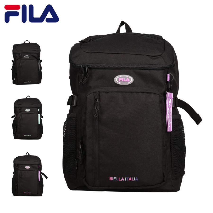 FILA フィラ リュック バッグ バックパック ヴィルシーナ メンズ レディース 33L A4 B4 大容量 軽量 撥水 VERXINA ブラック 黒 7893 : シュガーオンライン ...