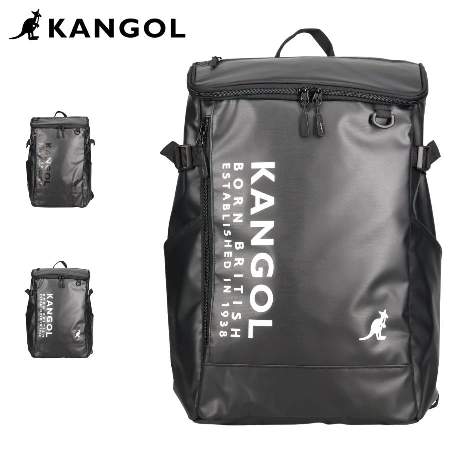 KANGOL（カンゴール） リュック バッグ バックパック メンズ レディース 33L A4 B4 大容量 ボックス型 ブラック 黒 250 ...