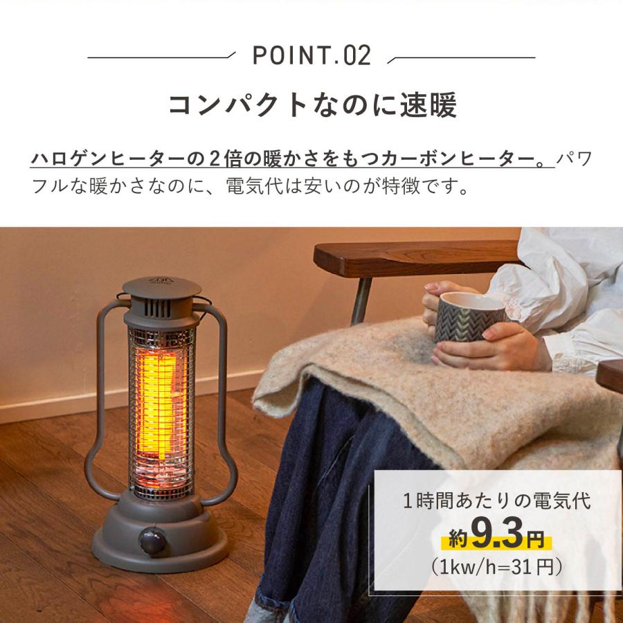 SOTOMO ソトモ 電気ヒーター ストーブ カーボンヒーター 小型 速暖 省エネ 300W 遠赤外線ヒーター 暖房器具 ACH-392 : stm-ach-392 : シュガーオンライン ...