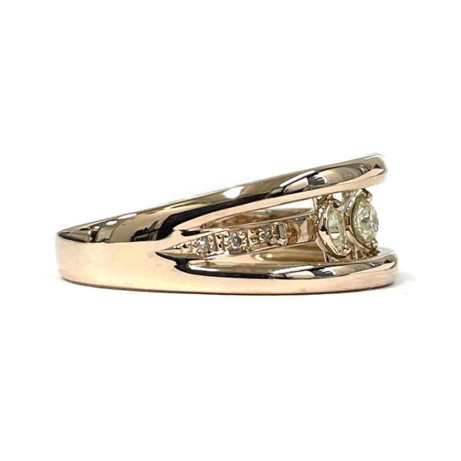 K18PG ダイヤ ファッションリング D0.30ct 4.3g 11号 指輪 : 48260 : すぎ質店 - 通販 - Yahoo!ショッピング