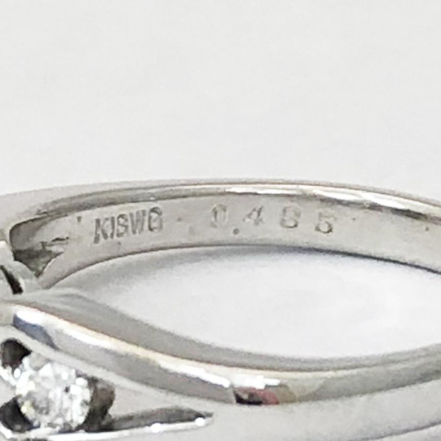 K18WG ダイヤ リング 指輪 レディース D0.486ct 0.112ct 4.2g 9号 : すぎ質店 - 通販 - Yahoo!ショッピング