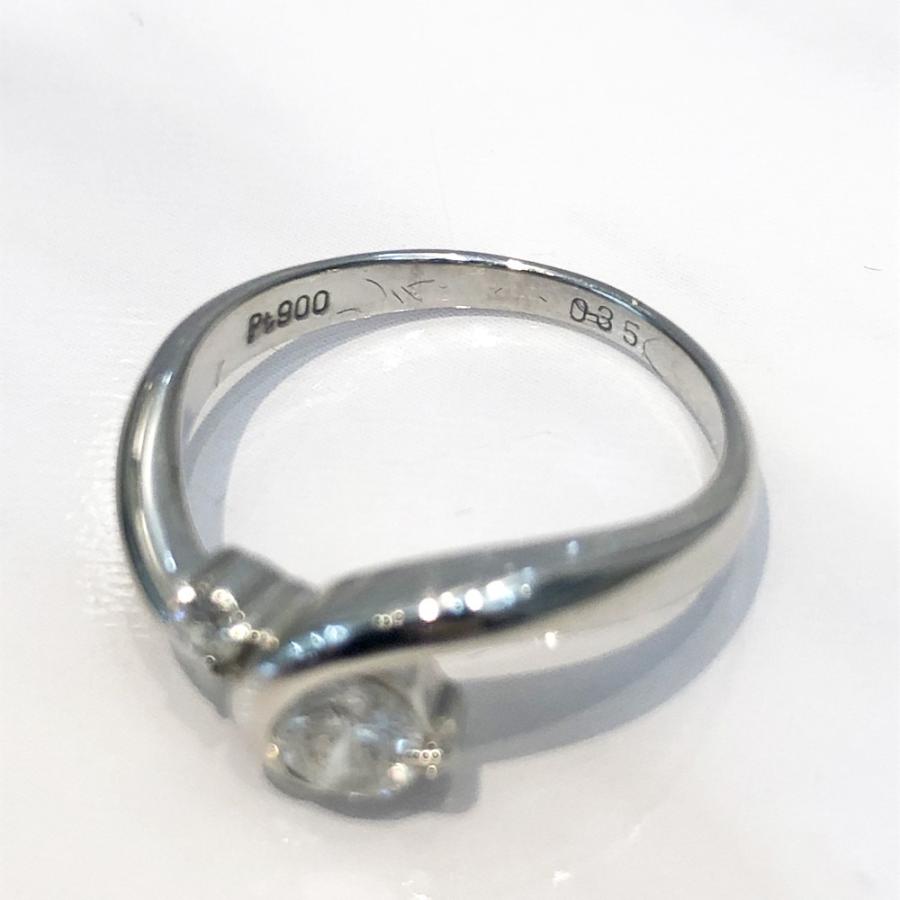 【中古美品】Pt900 ダイヤ ファッションリング サイズ10号 重さ：4.0g ダイヤモンド 0.35ct : a166 : すぎ質店 - 通販 - Yahoo!ショッピング
