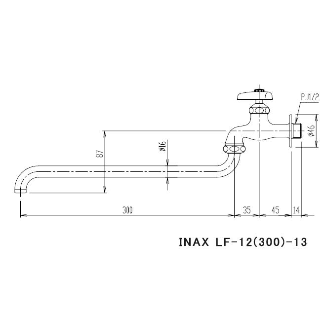 LIXIL,INAX,LF-12(300)-13,自在水栓(整流吐水,パイプ長さ300mm)蛇口 : lf-12300-13 : 水道屋さん - 通販 - Yahoo!ショッピング