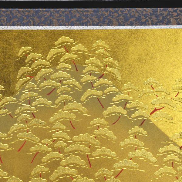 屏風 25号四曲 本金金彩 松山 高さ75cm ×中幅76cm ×袖幅39cm 160987 : 高田卸方屋 - 通販 - Yahoo!ショッピング