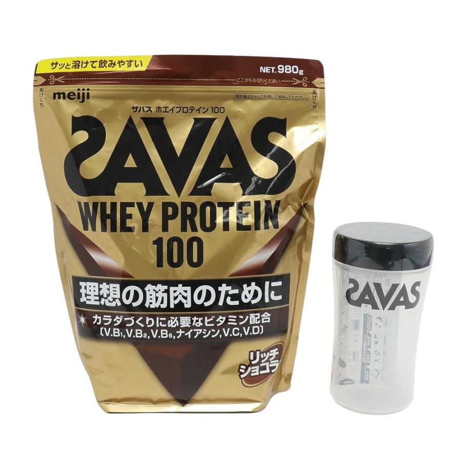 ザバス SAVAS ホエイプロテイン100 リッチショコラ味 980g シェイカー付き 2600016 : 水泳用品専門店 水神スイジン ヤフー店 - 通販 - Yahoo!ショッピング