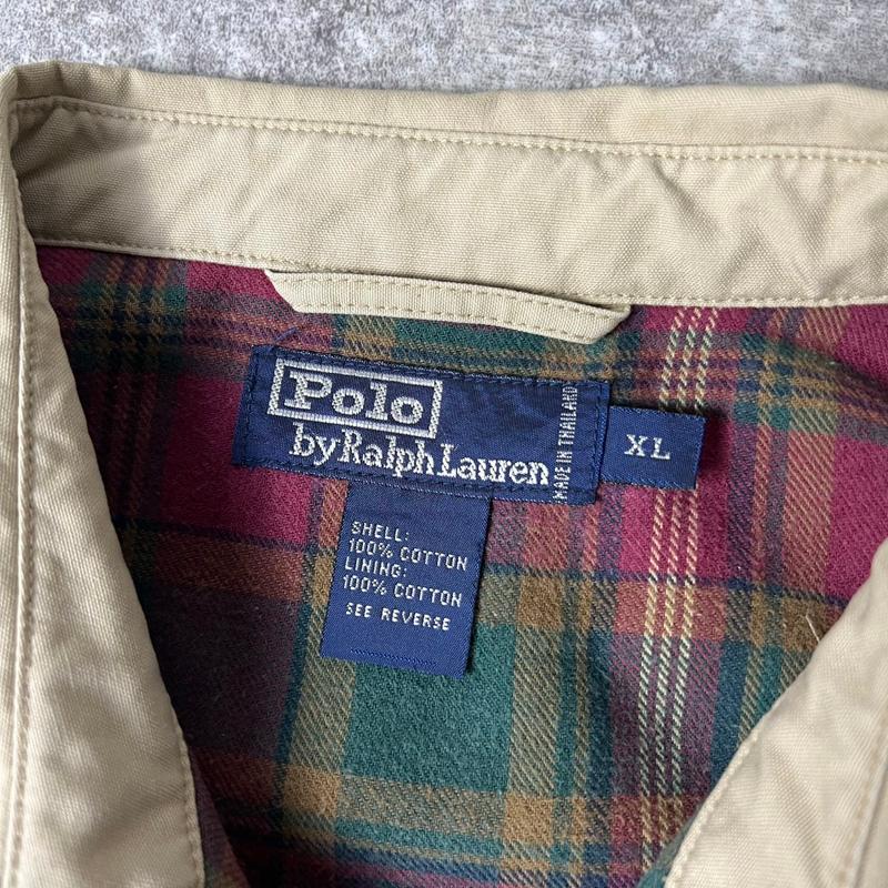 POLO RALPH LAUREN 90s チェック ライナー コットン スイングトップ ジャケット XL / 90年代 オールド ポロ ラルフローレン : 古着屋 JYRE - 通販 ...