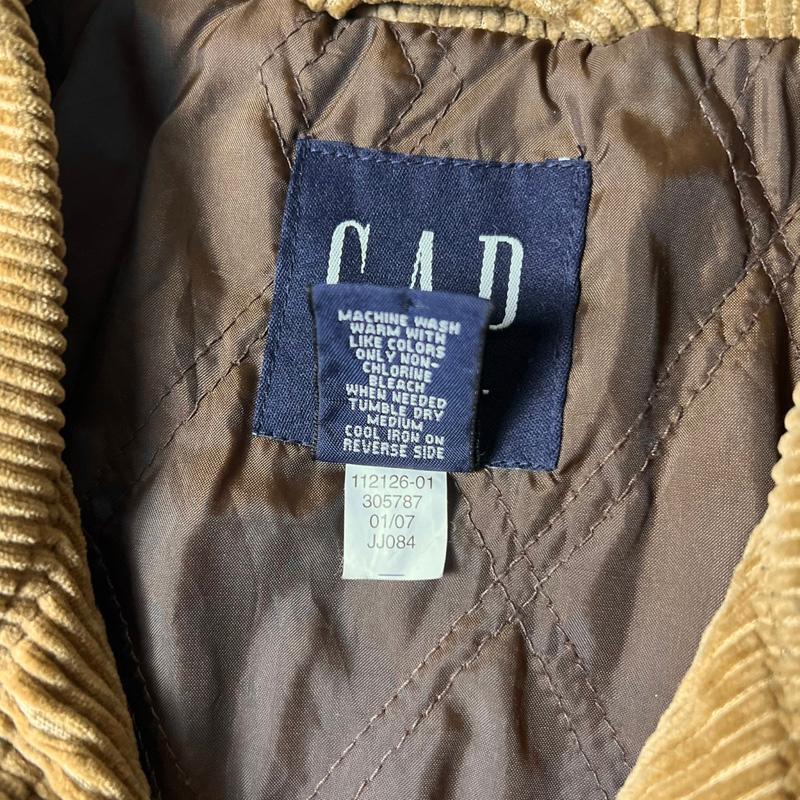 00s GAP 中綿 ライナー付き 太畝 コーデュロイ ハーフ コート S / 00年代 オールド ギャップ ブラウン ステンカラー ジャケット : f070101-09 : 古着屋 JYRE ...