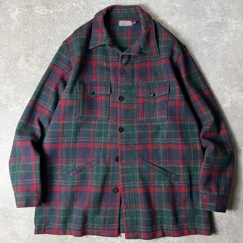 70s USA製 Pendleton チェック ウール シャツ ジャケットXXL / 70年代 ペンドルトン アメリカ製 ビンテージ ボックス CPO : f070107-05 : 古着屋 ...