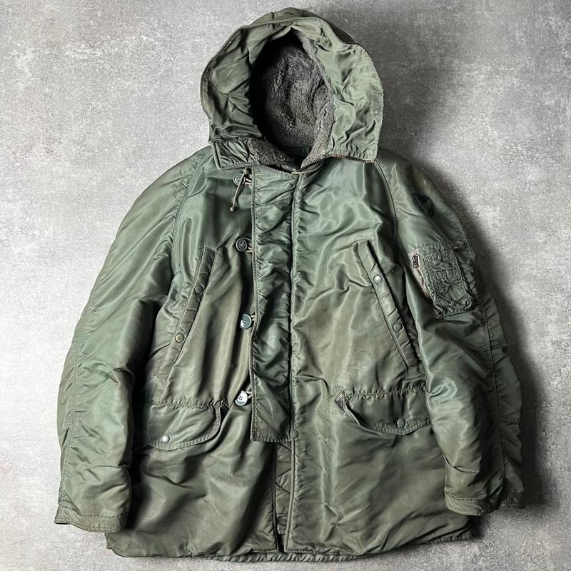 60s 61年製 黒タグ USAF 米軍実物 N-3B フライト ジャケット L / 60年代 ビンテージ エアフォース 空軍 ミリタリー ナイロン : f070115-07 : 古着屋 ...