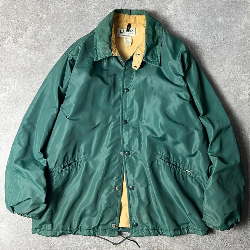 L.L.Bean 80s LLBean チンストラップ ナイロン コーチ ジャケット L / 80年代 ビンテージ エルエルビーン LLビーン ライナー グリーン : 古着屋 JYRE ...
