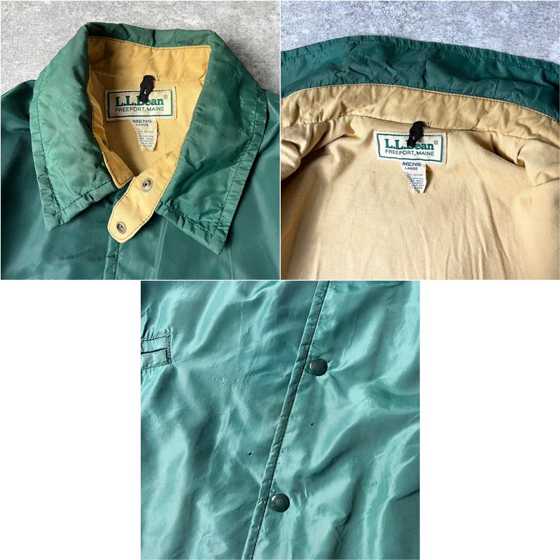 L.L.Bean 80s LLBean チンストラップ ナイロン コーチ ジャケット L / 80年代 ビンテージ エルエルビーン LLビーン ライナー グリーン : 古着屋 JYRE ...