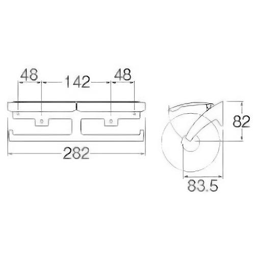 SANEI（水栓金具） SANEI W3801-D ダブルペーパーホルダー : 水彩ねっとYahoo!ショッピング店 - 通販 - Yahoo!ショッピング