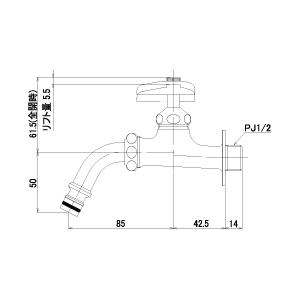 耐寒万能ホーム水栓 ホースアダプター付 KTL-10CPN 竹村製作所 : 水彩ねっと - 通販 - Yahoo!ショッピング